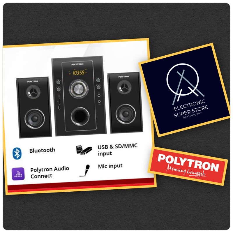Jual SPEAKER MULTIMEDIA POLYTRON PMA-9503 SUPER BASS BLUETOOTH | Shopee Indonesia
