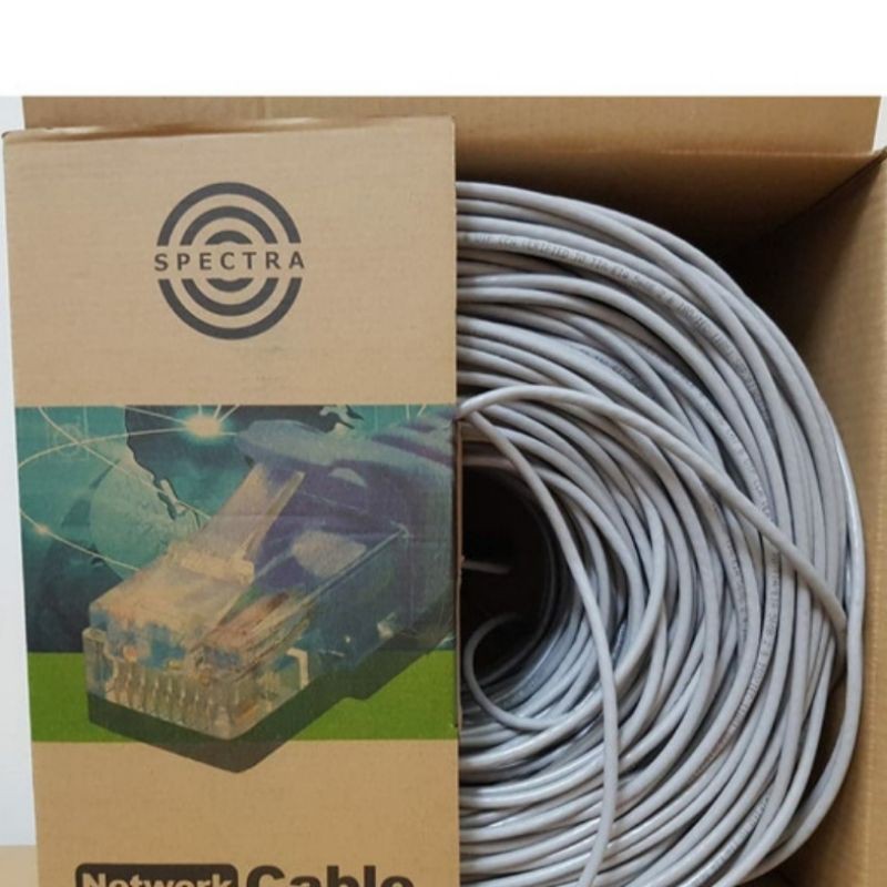 Jual Kabel jaringan UTP LAN spectra cat 6 hitam 305meter outdoor | Shopee Indonesia