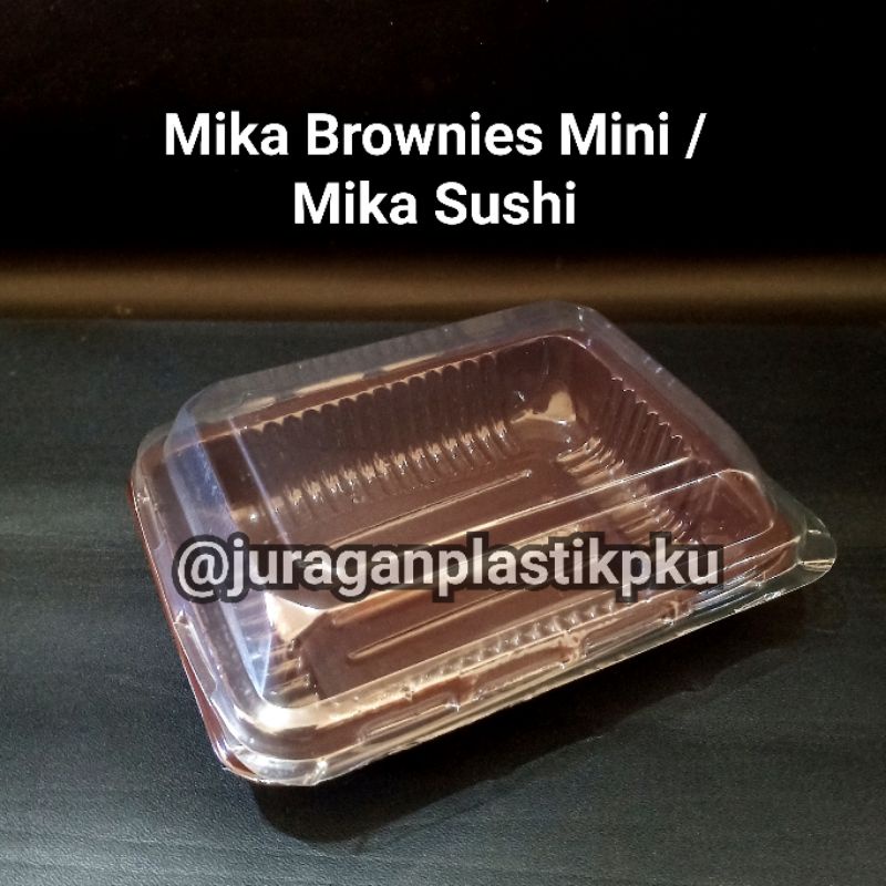 Jual Mika Brownies Mini isi 50pcs/pack | Mika Tray Box Sushi | Kotak ...