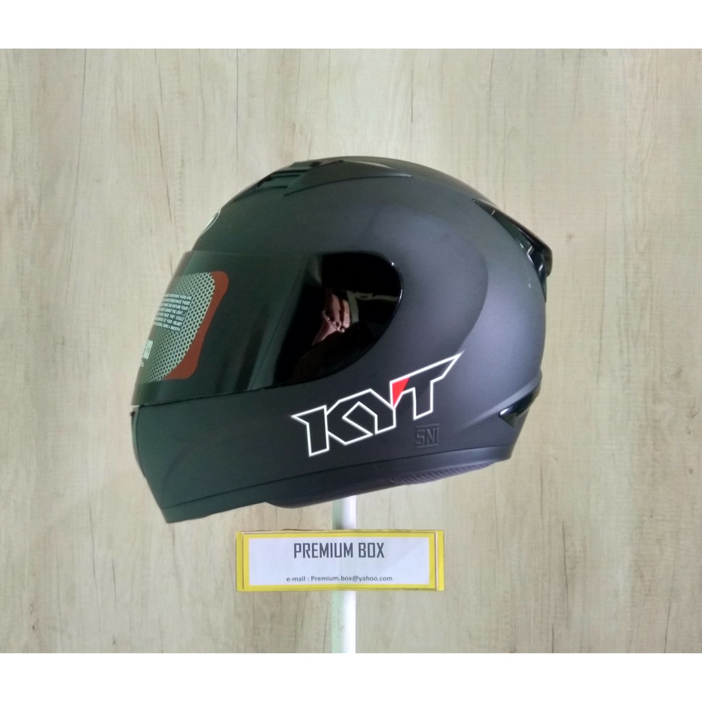 Jual KYT R10 Solid - Black Matt / helm full face kyt / helm original ...