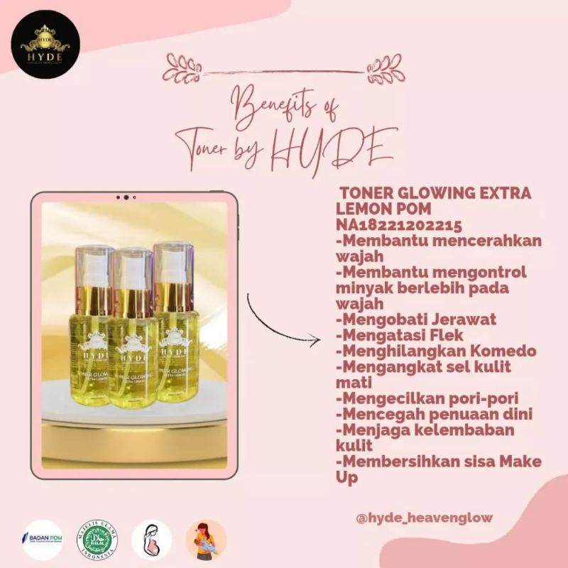 Jual ecer TONER GLOWING EXTRA LEMON HYDE BEAUTY SKINCARE | Shopee Indonesia Jual ecer TONER GLOWING EXTRA LEMON HYDE BEAUTY SKINCARE | Shopee Indonesia