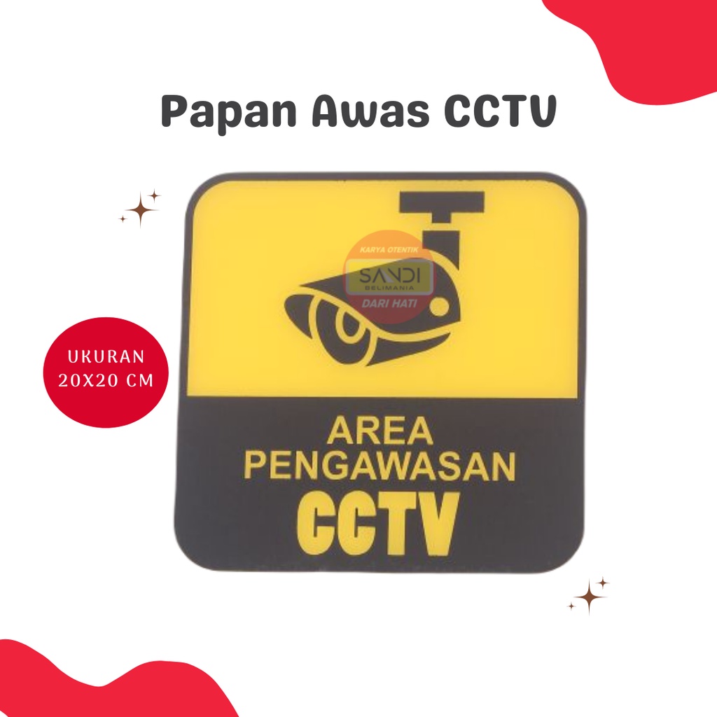 Jual Papan Pengumuman CCTV 24 Jam Awas CCTV Warning CCTV Papan CCTV ...