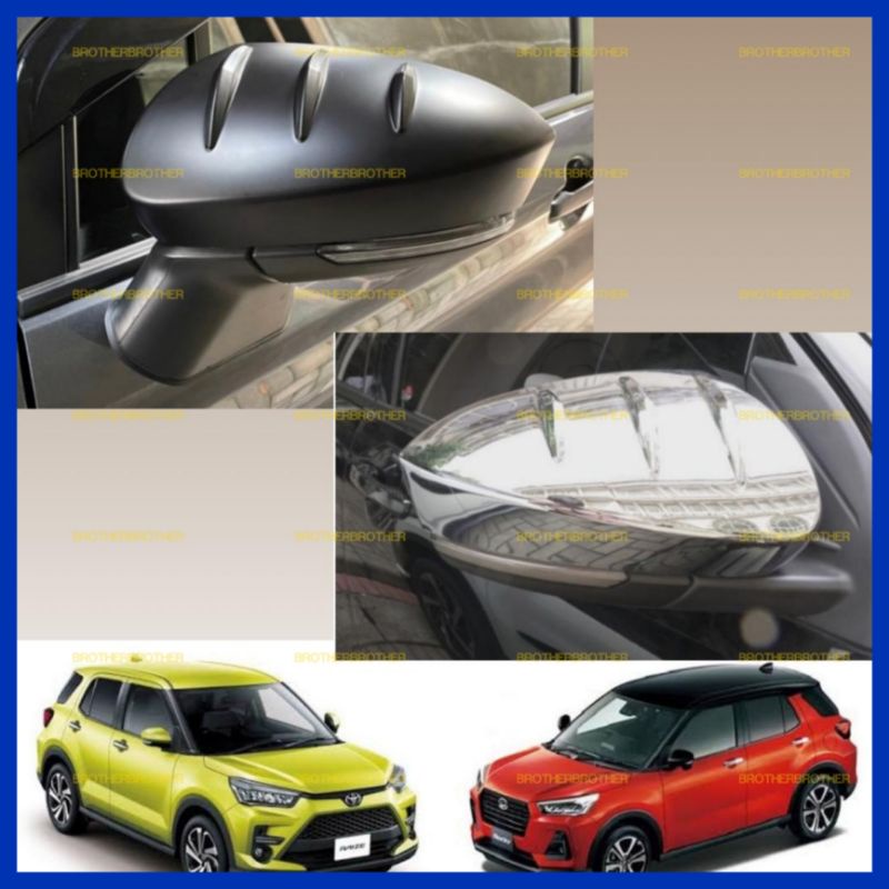 Jual Spion Cover Raize Rocky 2021 2022 2023 Appolo Hitam Chrome ...