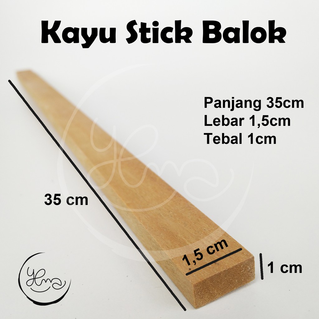 Jual Balok Kayu eks mebel Ukuran 1x1,5 cm Panjang 35cm Stik Kayu Murah ...