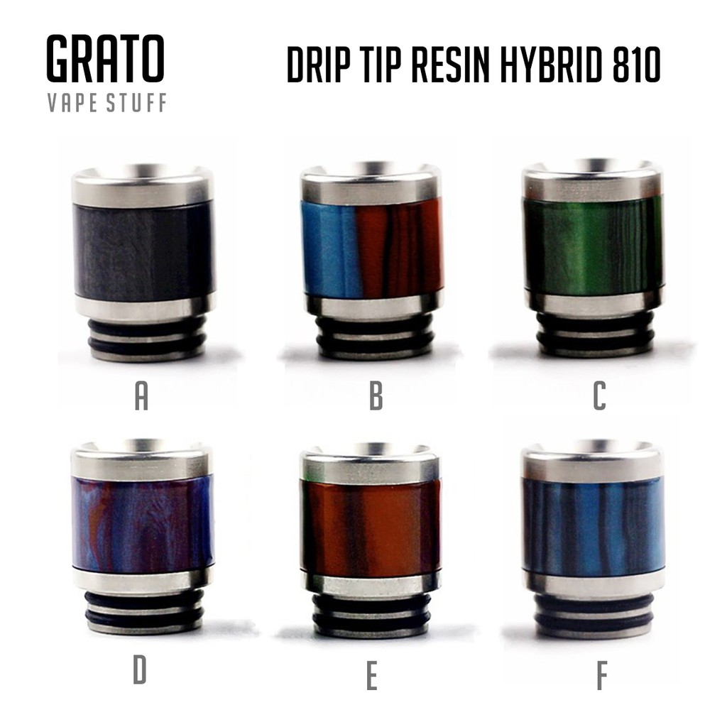 Jual Drip Tip Resin 810 Driptip Hybrid 810 Stainless Steel Vape Vapor ...