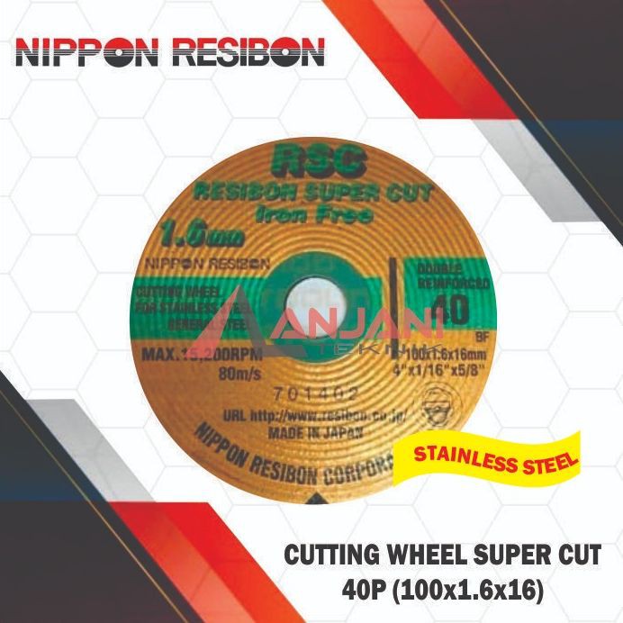 Jual MATA BATU GERINDA POTONG 4 INCH NIPPON RESIBON CUTTING WHEEL RSC ...