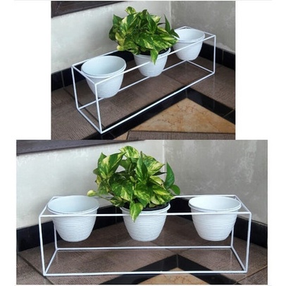 Jual 60CM / POT STANDING BESI / RAK POT BUNGA BESI PERSEGI PANJANG ...