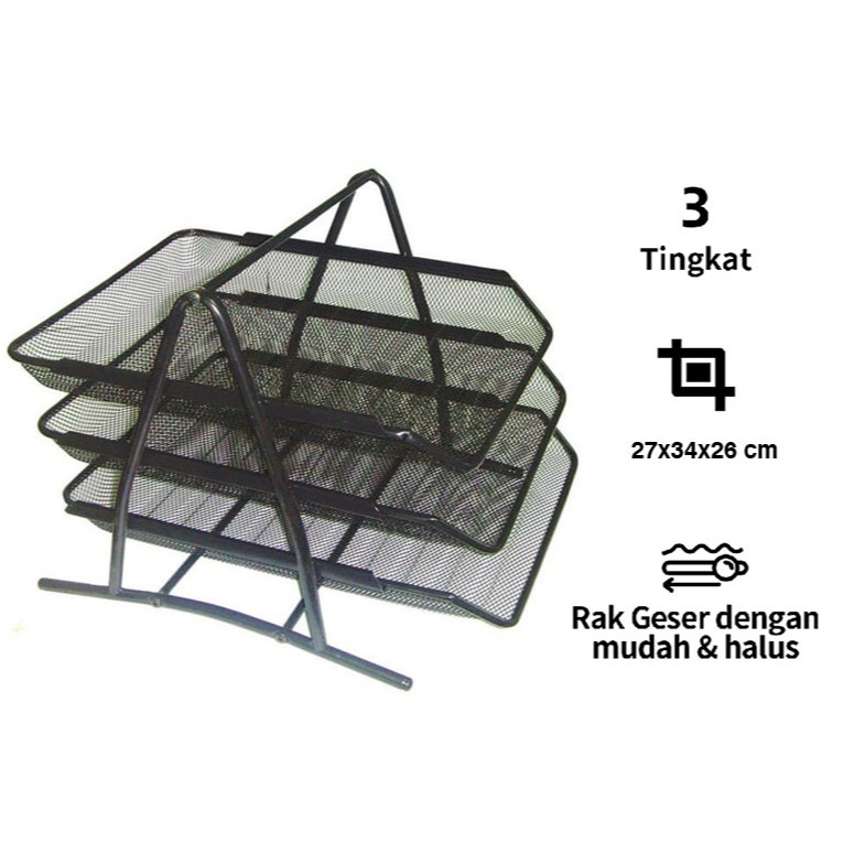 Jual DOCUMENT TRAY TINGKAT 3 / DOCUMENT TRAY / RAK DOKUMEN / TEMPAT ...