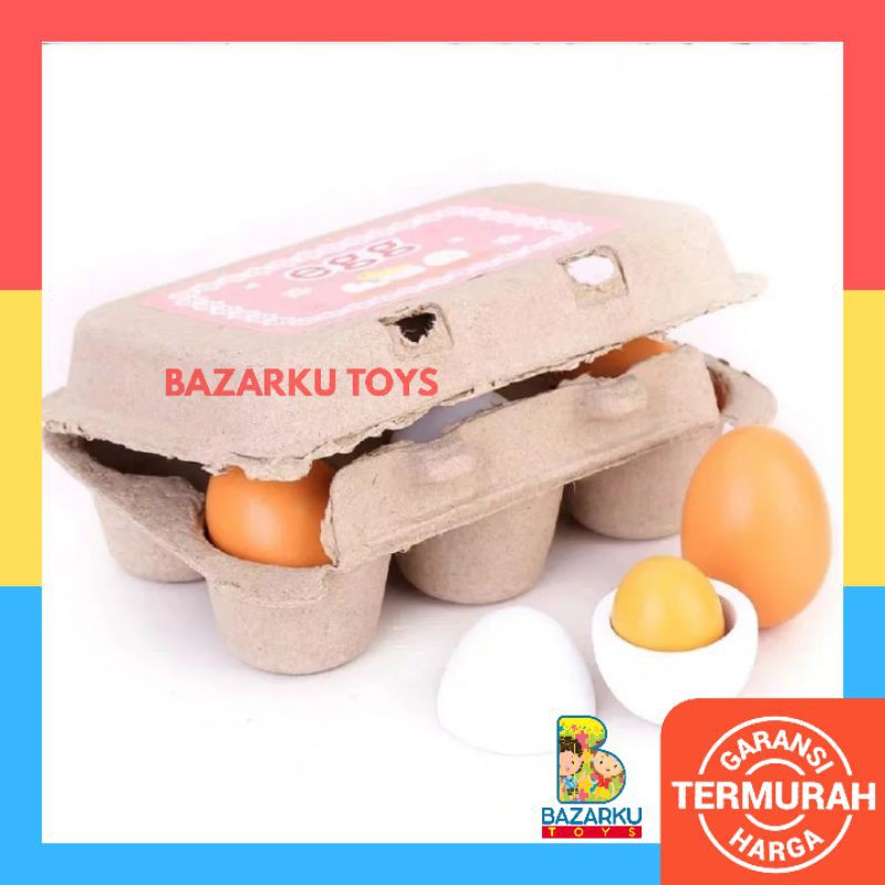Jual Wodden Toys Mini Egg Mainan Telur Mainan Anak Perempuan Mainan ...