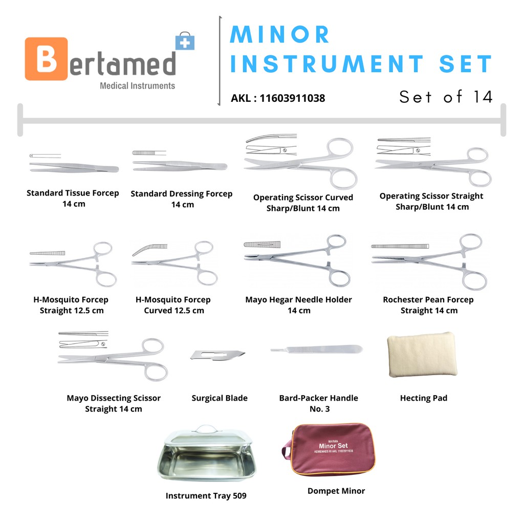 Minor Instrument Set / Instrumen Set Bedah Minor | Shopee Indonesia