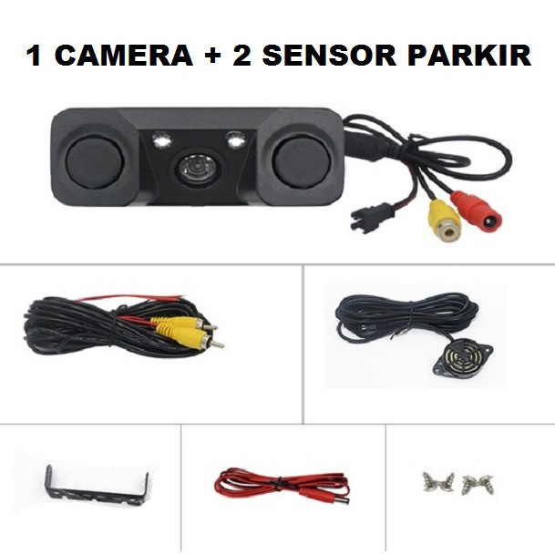 Jual Kamera Mundur 2 LED + 2 Titik Mata Sensor Parkir Mobil Universal 3 ...