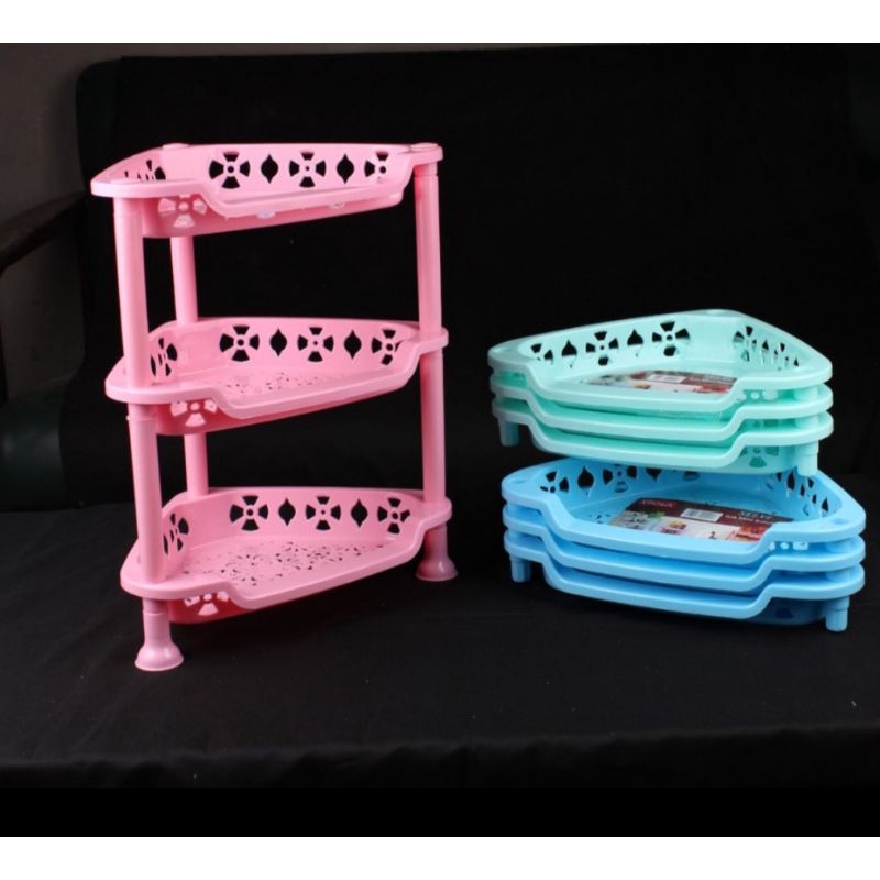 Jual Rak Plastik Susun 3 Mini Segitiga Untuk Bumbu | Shopee Indonesia