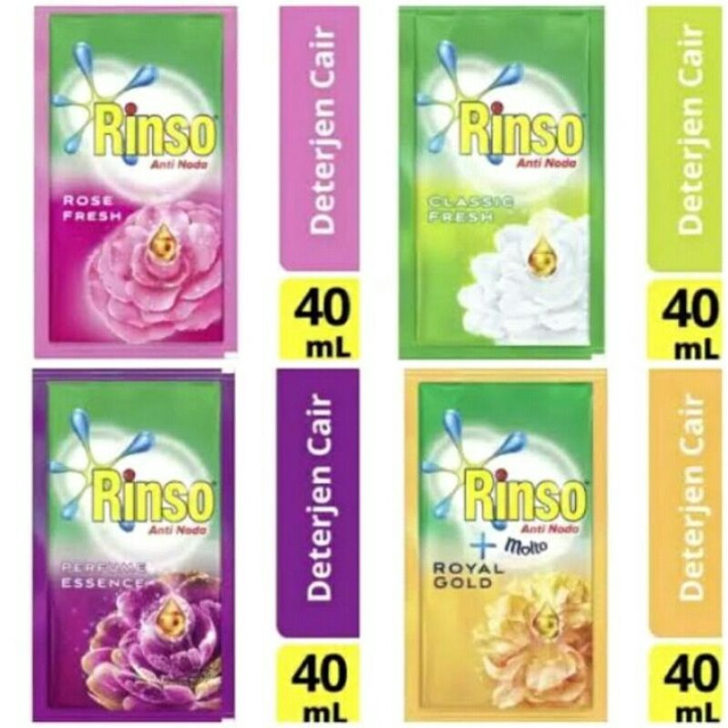 Jual Rinso Cair Renceng / Rinso Liquid Renceng 40ml (isi 6) | Shopee Indonesia