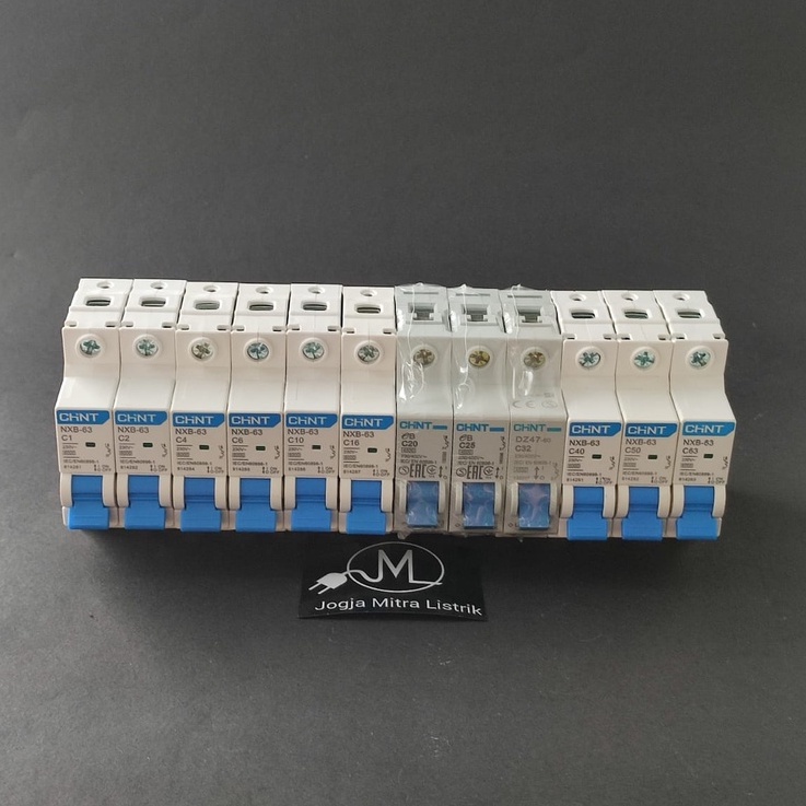 Jual MCB CHINT 1 PHASE 1A/2A/4A/6A/10A/16A/20A/25A/32A/40A/50A/63A Indonesia|Shopee Indonesia