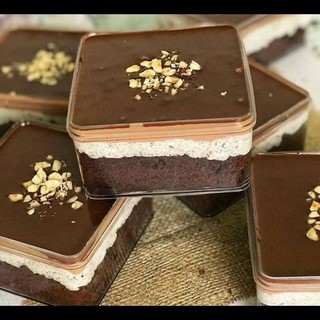 Jual harga 1 kotak 10x10x6cm Cup Puding kotak Dessert box extra besar ...