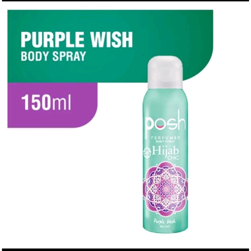 Jual Posh hijab body spray purple wish 150ml Indonesia|Shopee Indonesia