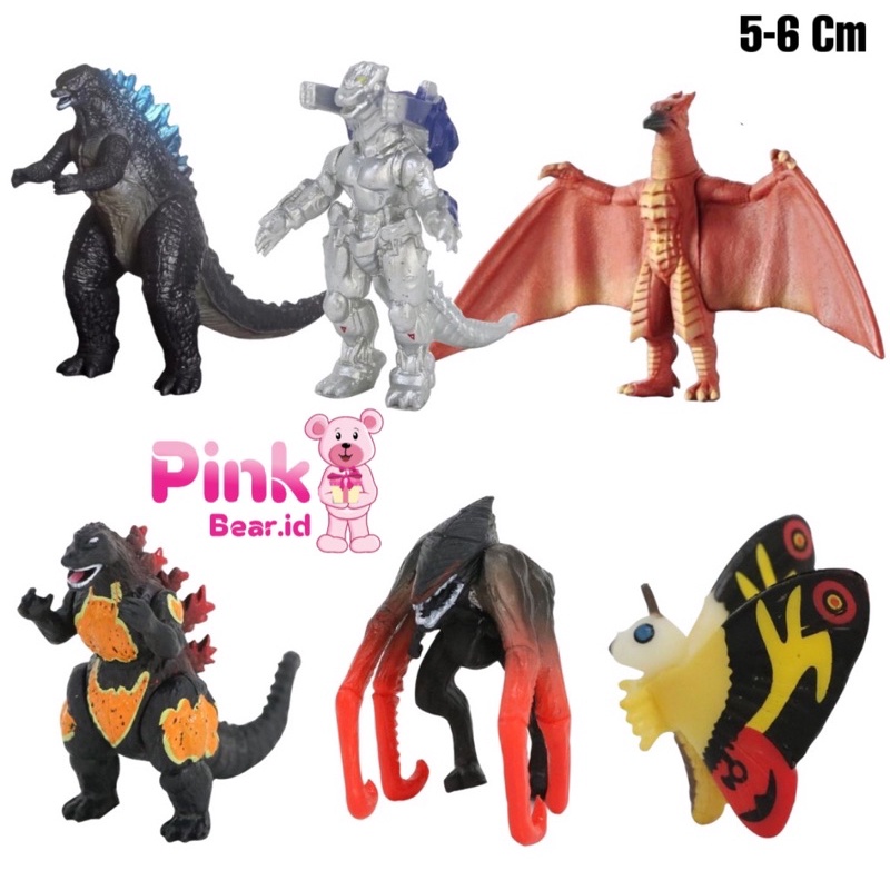 Jual Action Figure Monster Godzilla Set 6 Pcs Godzilla Burning Godzilla ...