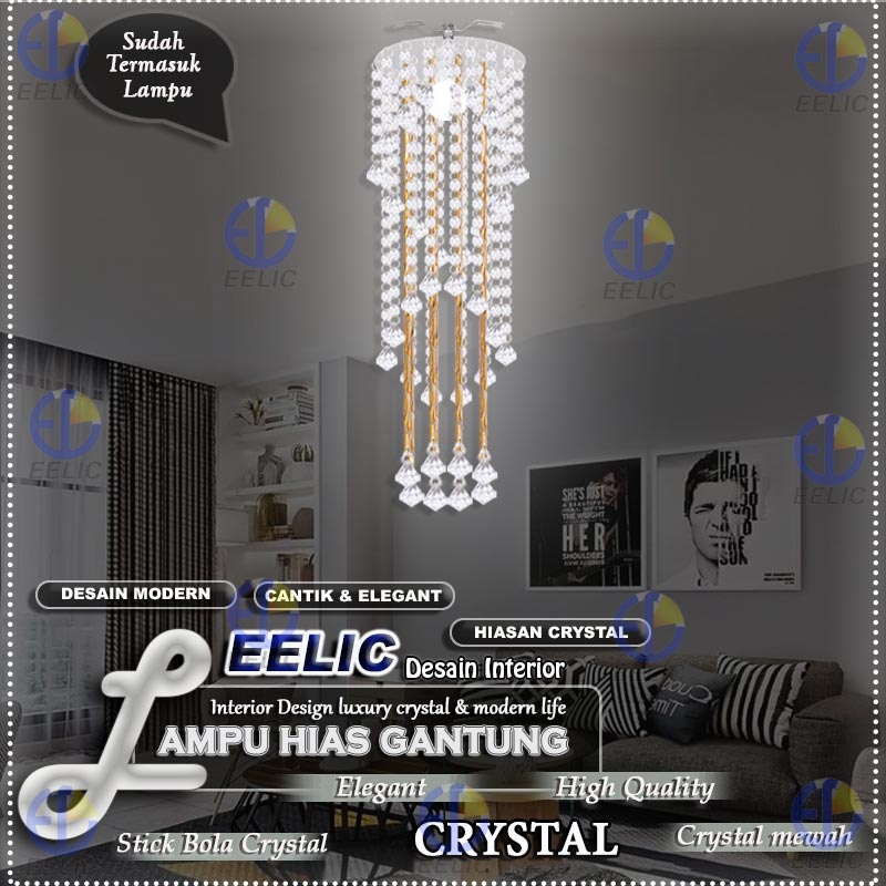 Jual EELIC LHG-236 Lampu hias gantung akrilik transparan mank crystal ...