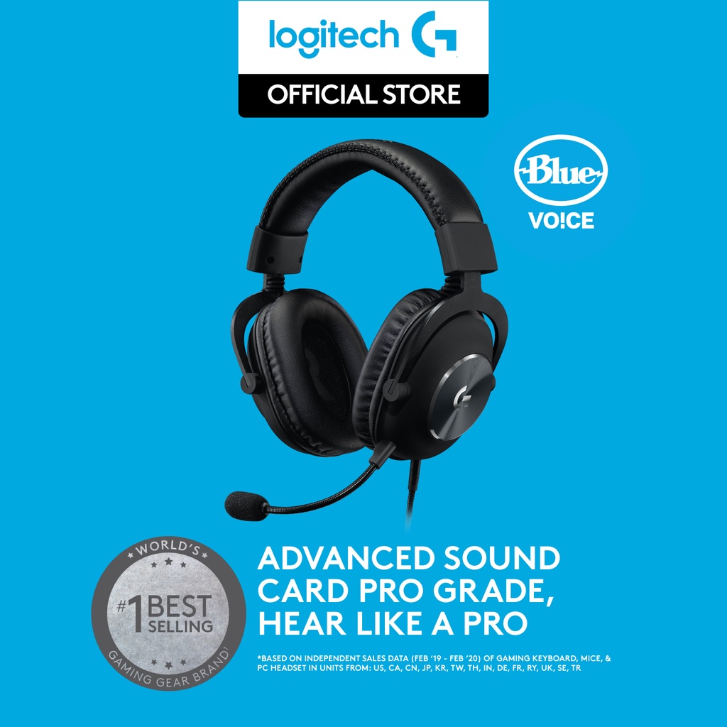 Jual Logitech Pro X Gaming Headset & Mic 7.1, Noise Cancelling with ...