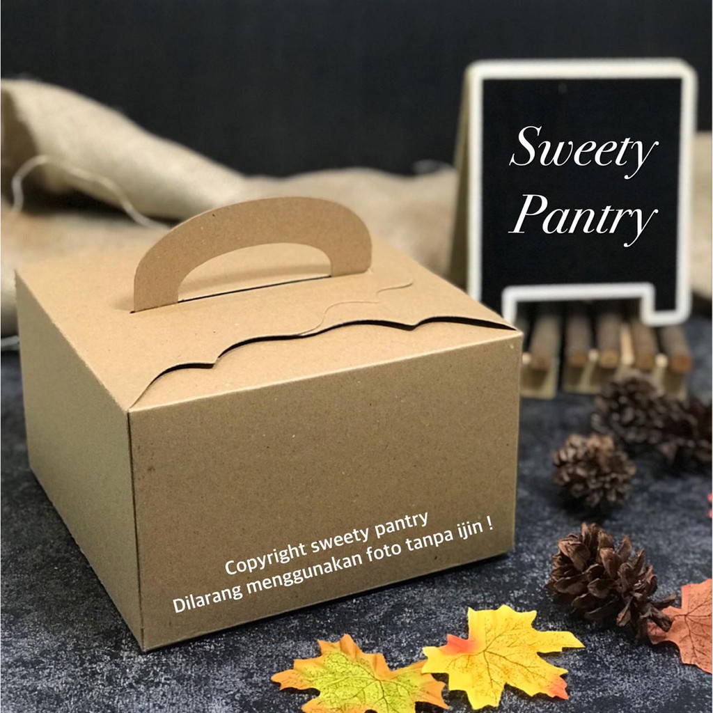 Jual 42514 B - dus kue/box kue/kemasan/packaging kue model tenteng ...