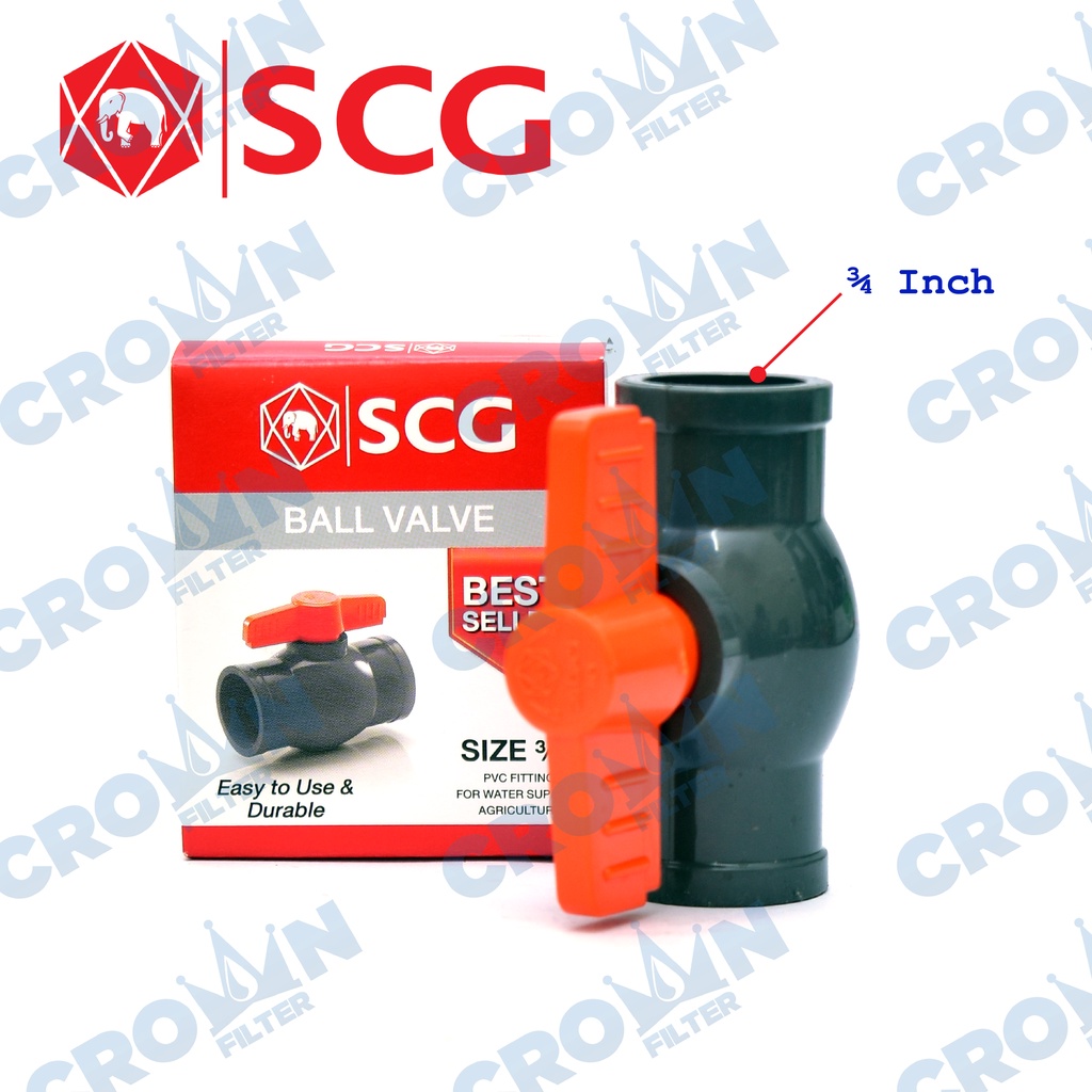 Jual [SCG] Stop Kran / Ball Valve PVC 3/4" SCG | Shopee Indonesia