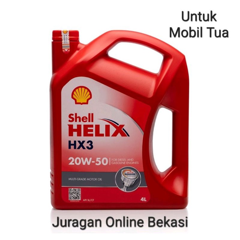 Jual Shell Helix HX3 20W-50 (4L) | Shopee Indonesia