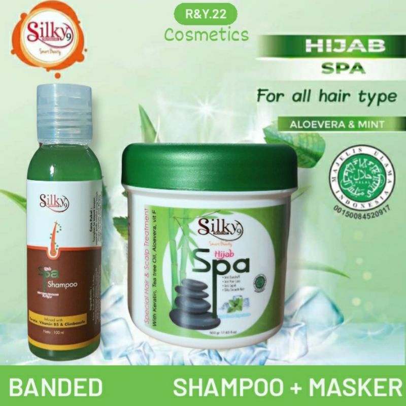 Jual Silky Hijab Spa / Banded Shampoo 100 ml + Masker 500 gram / Silky9 ...