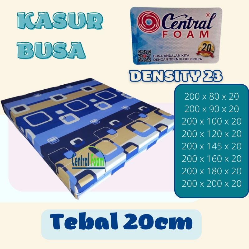 Jual Kasur Busa Central Tebal 20cm - Free Bantal - Density 23 Garansi ...