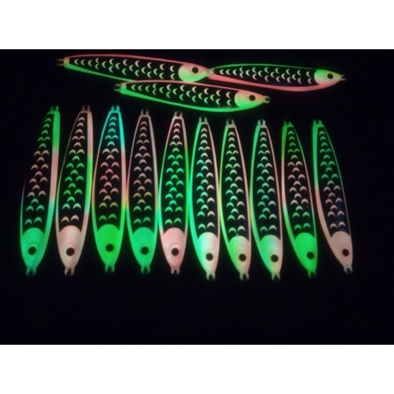 Jual metal jig 80 gr full gid tipe S motif sisik | Shopee Indonesia