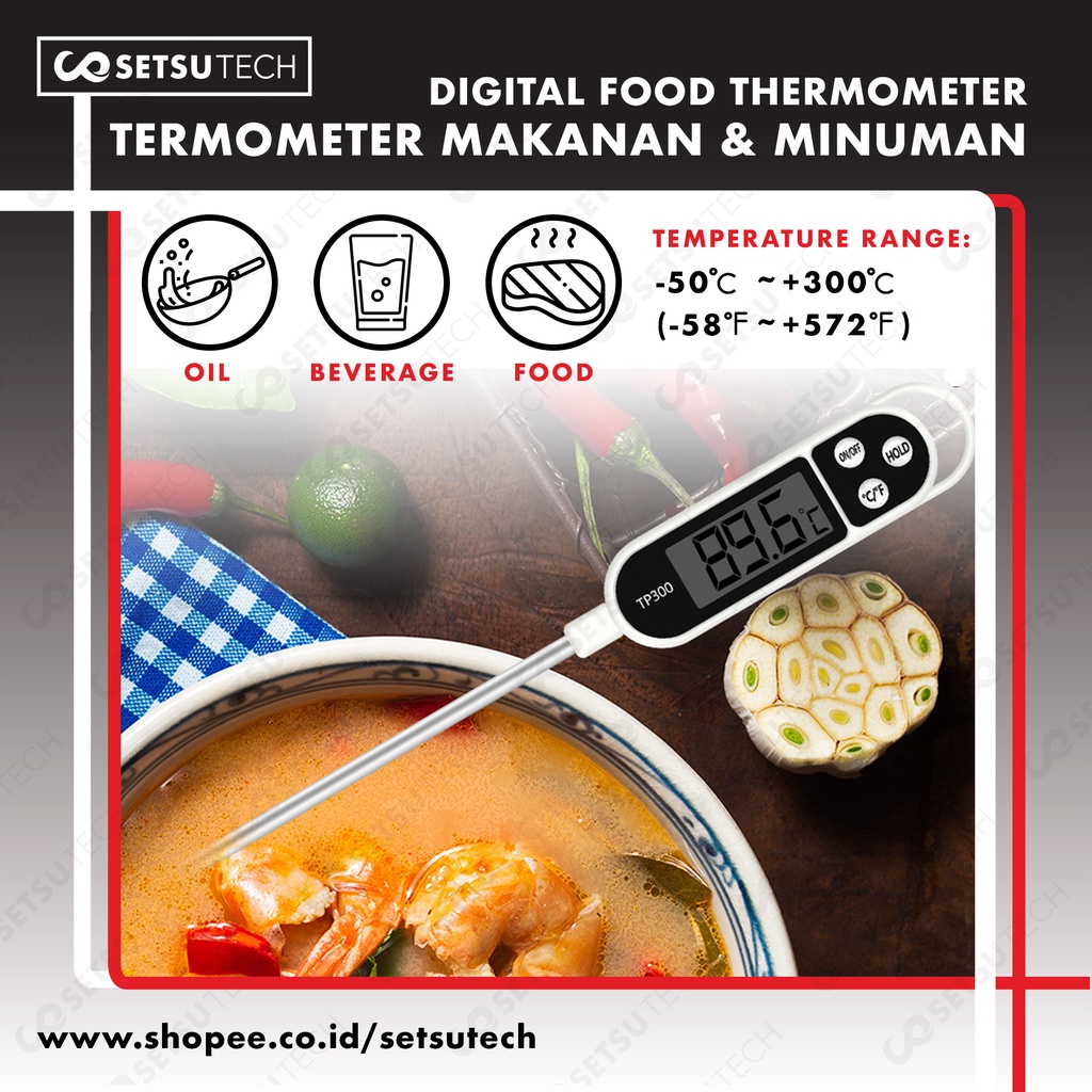 Jual Termometer Makanan Minuman Digital Food Thermometer Pengukur Suhu ...