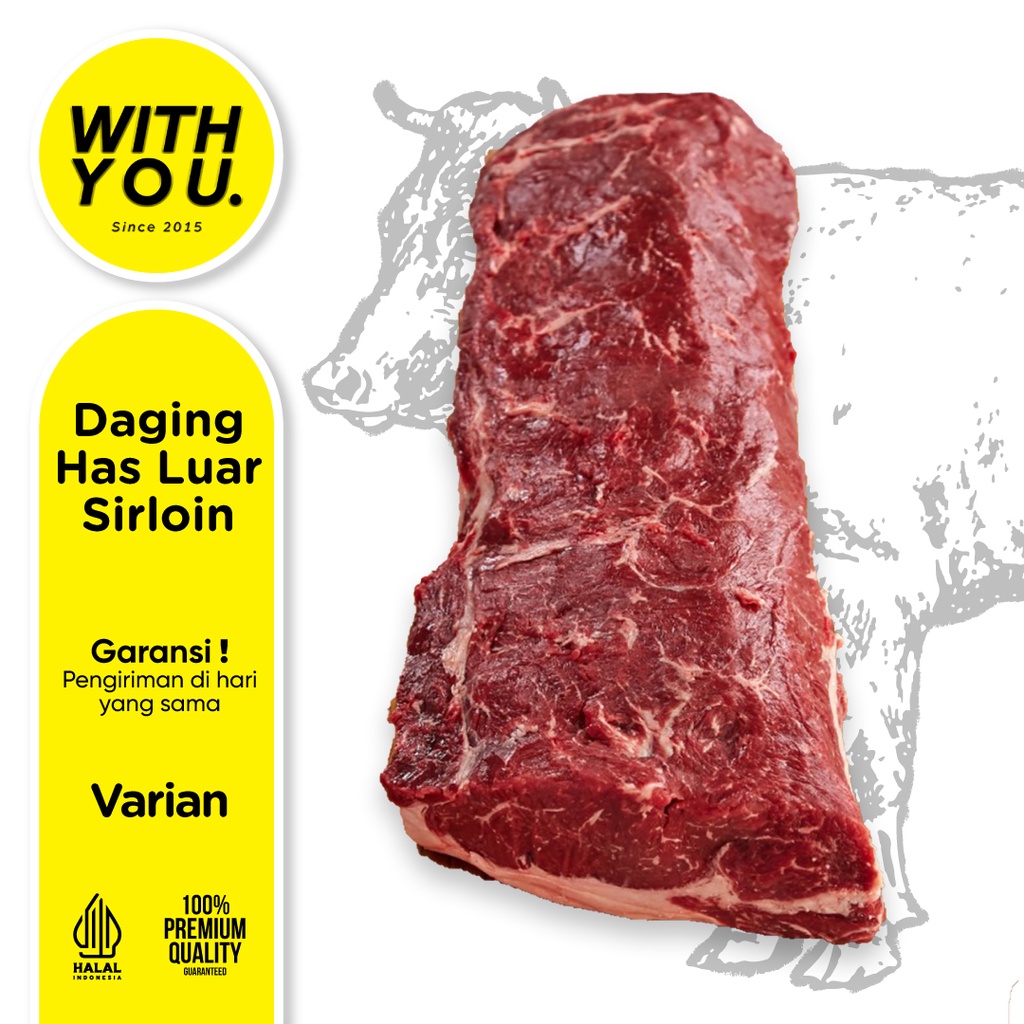 Jual Daging Sapi Has Luar Sirloin 500gr / 1000gr 1 Kg Varian | Shopee ...