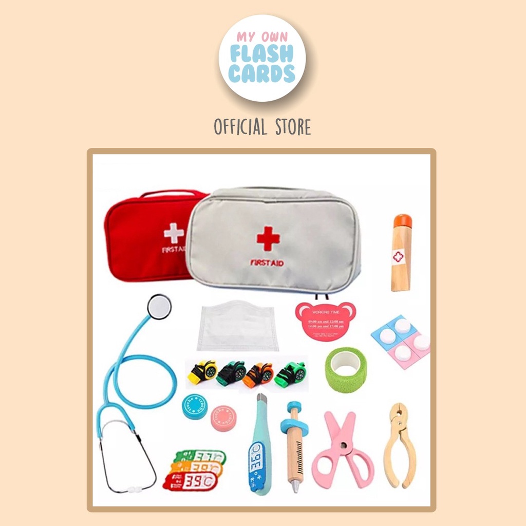 Jual Simulation First Aid Kit Toy - Doctor Wooden Game - Mainan dokter ...