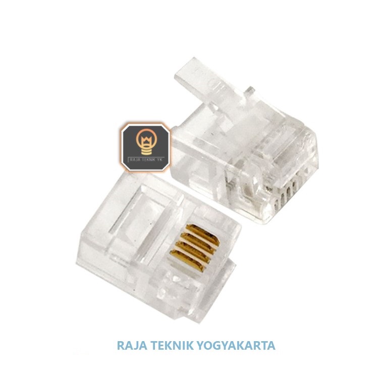 Jual Konektor RJ11 Connector Telepon RJ 11 Telpon 2 Pin | Shopee Indonesia