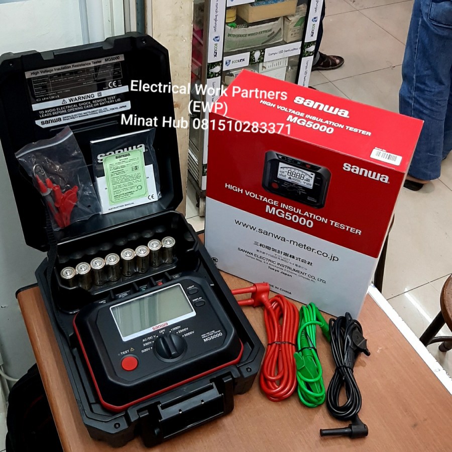 Jual SANWA MG 5000 High voltage insulation tester megger meger 5kv ...