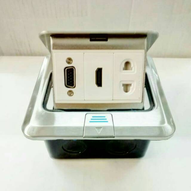 Jual Stop kontak lantai meja hdmi vga lan rj45.cat 6 power 10A | Shopee ...