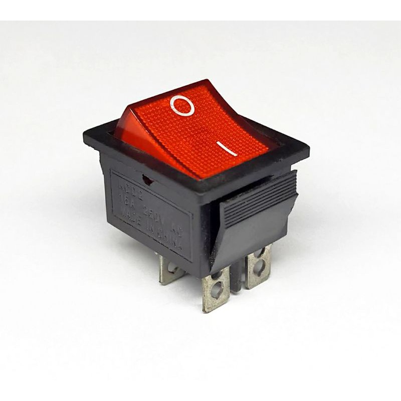 Jual Saklar Switch On Off kotak Besar 4 Kaki 4 pin Warna Merah Ada ...
