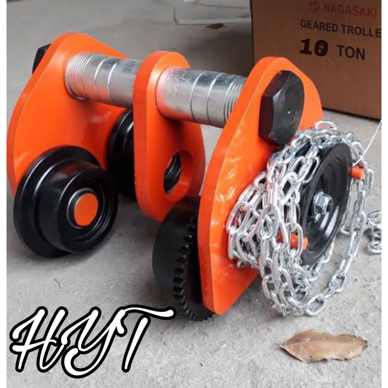 Jual Plain Gear Troli Takel Hoist 10 Ton 5 Meter original Nagasaki ...