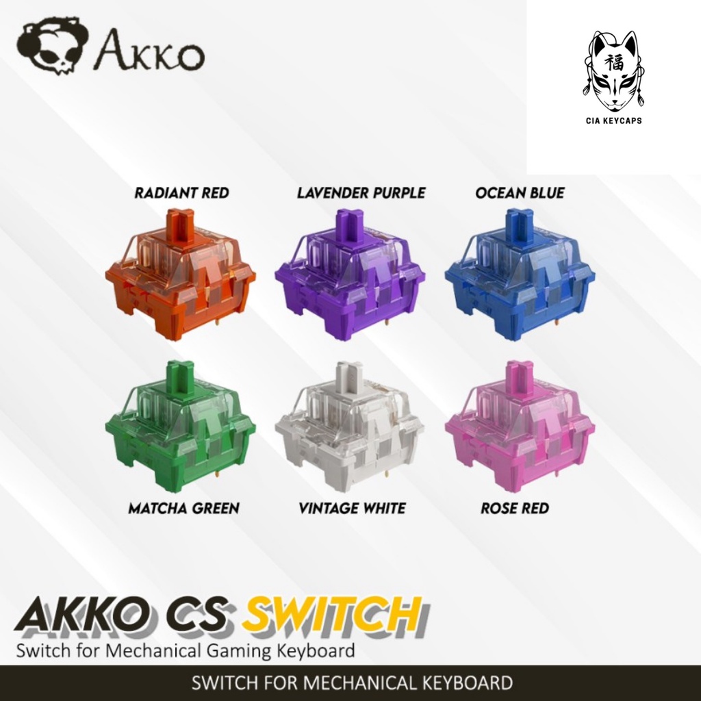 Jual Akko CS Switch Mechanical Keyboard - Matcha Green, Rose Red, Ocean ...