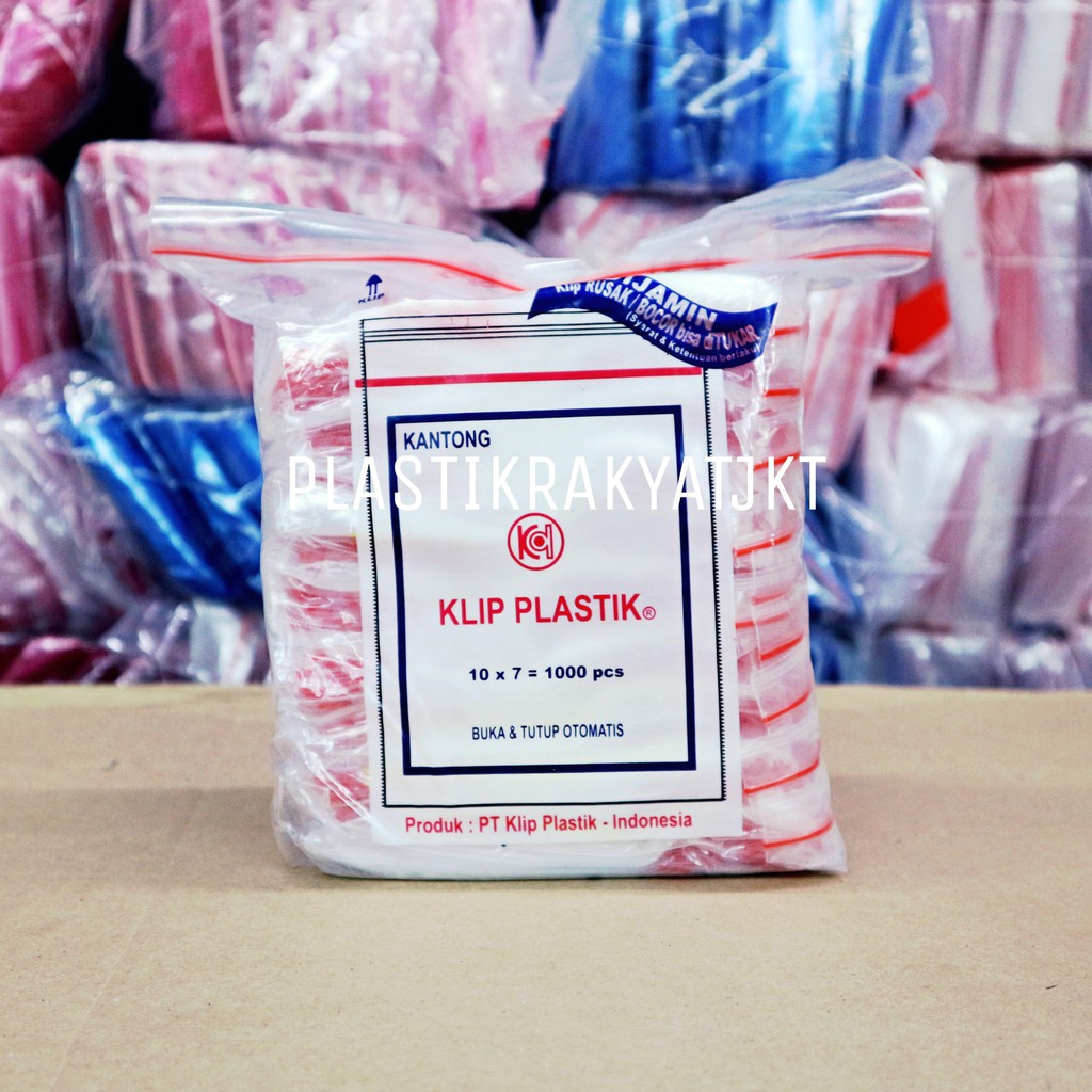 Jual Plastik klip / Klip obat ukuran 10x7 cm isi 1000 lembar Indonesia ...