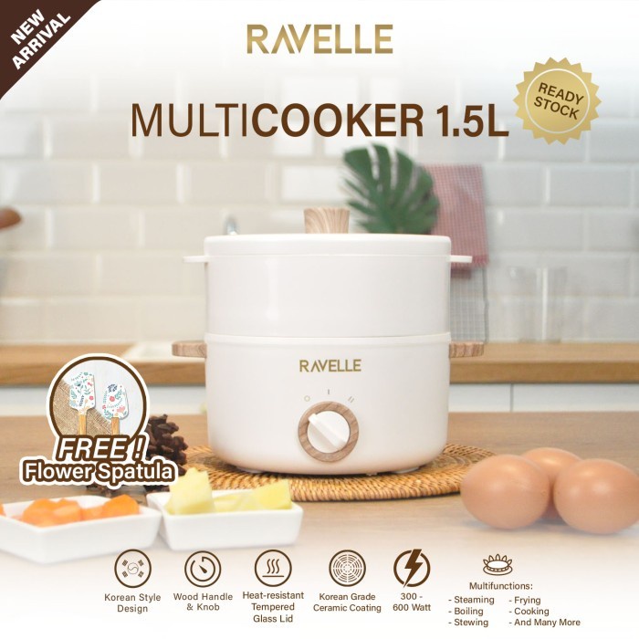 Jual Ravelle Panci Listrik Multicooker - Panci Portable Multifungsi 1 ...
