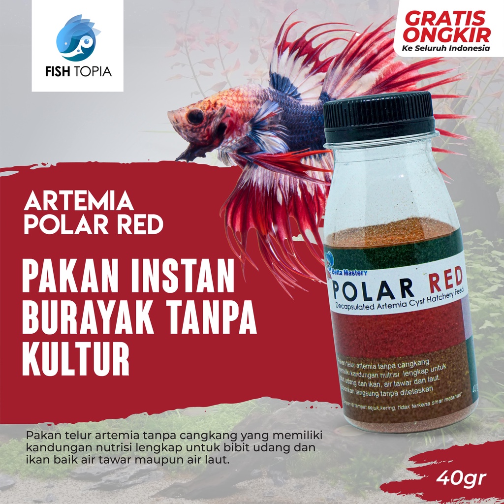 Jual VARIASI BARU !!! POLAR RED PAKAN INSTANT BURAYAK IKAN HIAS CUPANG ...