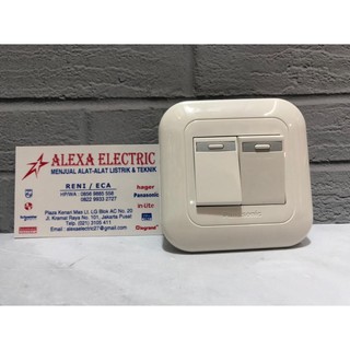 Jual saklar seri saklar ganda panasonic wide series WEJ78029W (1 pcs ...