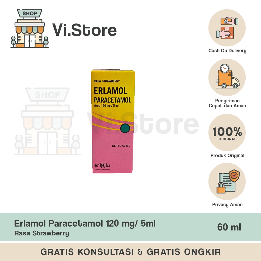 Jual Erlamol Paracetamol Sirup 60 ml | Shopee Indonesia