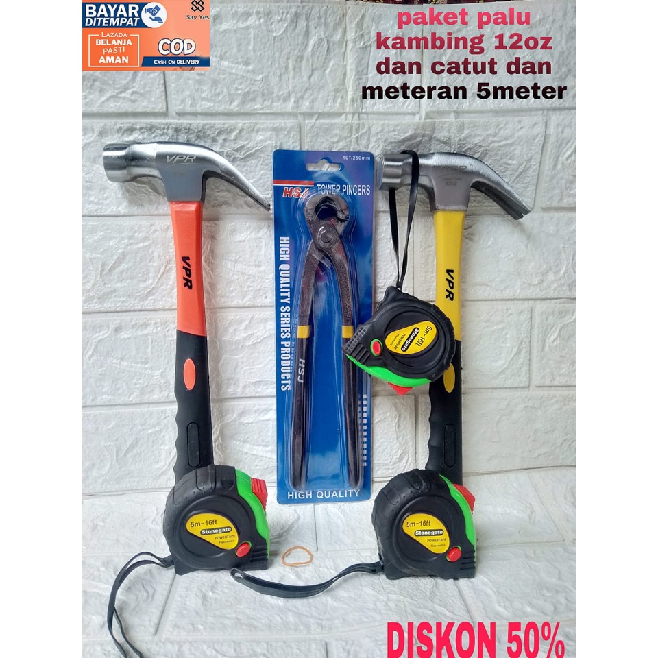 Jual paket palu kambing 12oz dan catut/gegep kakatua+gratis meteran ...