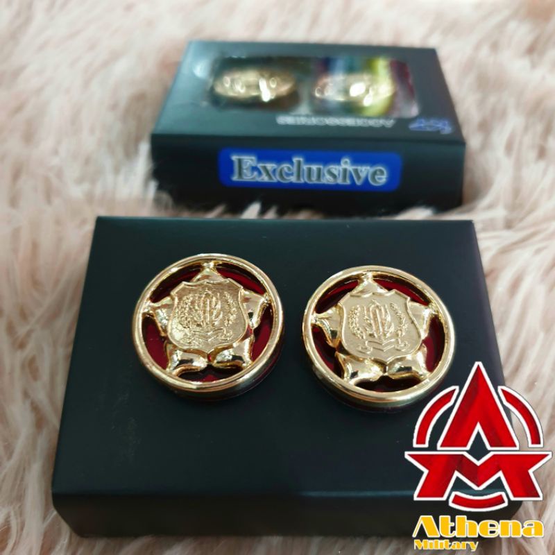 Jual MONOGRAM SATPAM WARNA GOLD DASAR ACRYLIC - PIN KERAH SATPAM GOLD ...