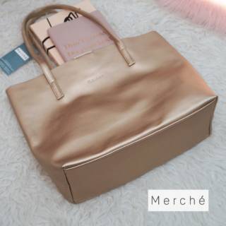 Jual Tas Merche Ashley Tote bag Rosegold | Shopee Indonesia