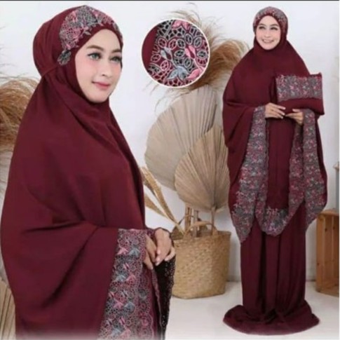 Jual MUKENA DEWASA SITI KHADIJAH SYAHBANI FREE TAS MUKENA BORDIR MEWAH ...