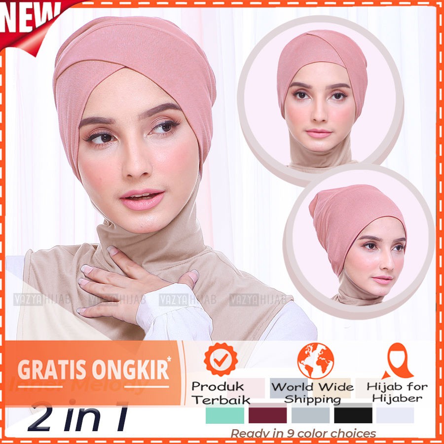 Jual Ciput Inner Hijab Premium Melody 2in1 by Vazya Hijab Fashion ...