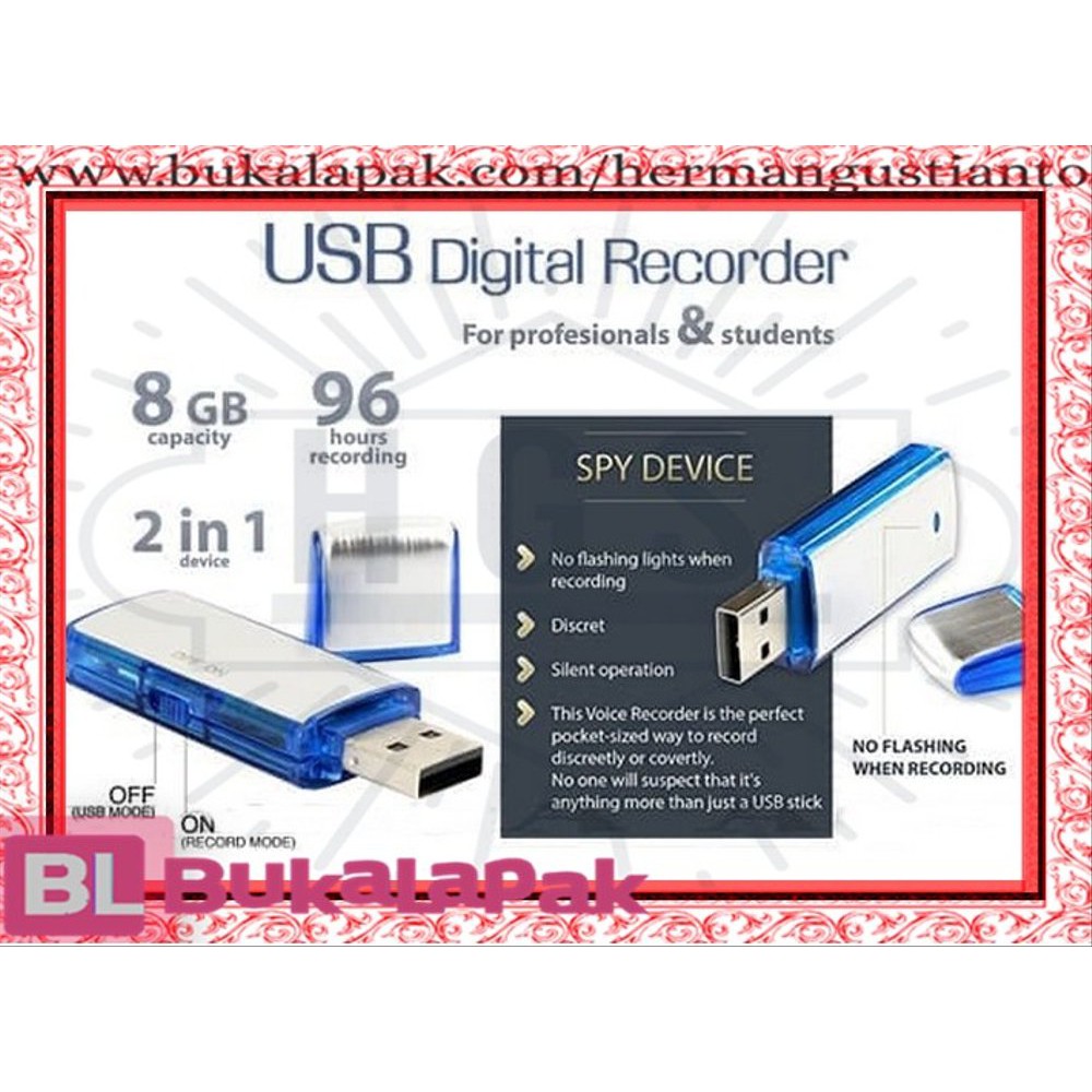 Jual ALAT PENYADAP SUARA MODEL FLASHDISK lop9030 | Shopee Indonesia