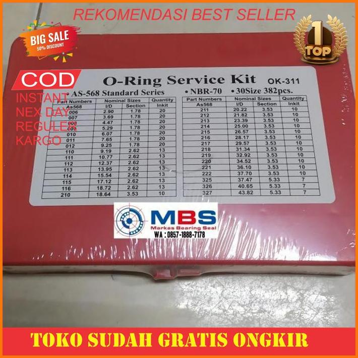 Jual Sparepart Mobil Oring Kit Nbr 70 Ukuran Inchi Ok 311 Set Box O-Ring | Shopee Indonesia